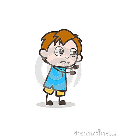Helpless Kid Face - Cute Cartoon Kid Vector Royalty-Free Stock Photo ...