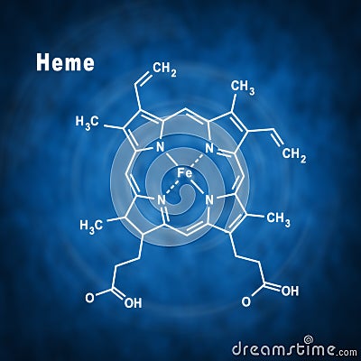 Heme Molecule Structural Chemical Formula Royalty-Free Stock Photo ...