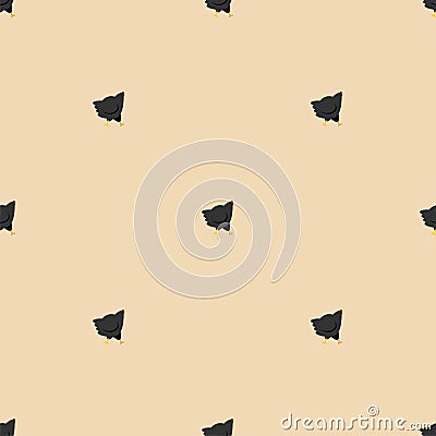 Hen Pattern Seamless. Chicken Background. Farm Bird Texture Cartoon ...