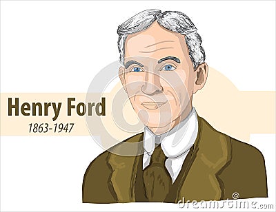 Henry Ford Cartoon Vector Illustration | CartoonDealer.com #238261008
