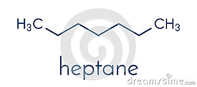 Heptane N-heptane Alkane Molecule. Skeletal Formula. Vector ...