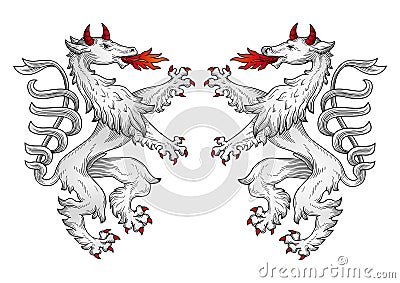 Heraldic Panther Vector | CartoonDealer.com #9895165