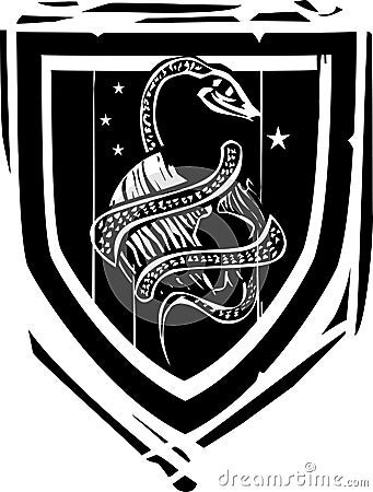 Heraldic Shield World Serpent Stock Vector - Image: 45430535