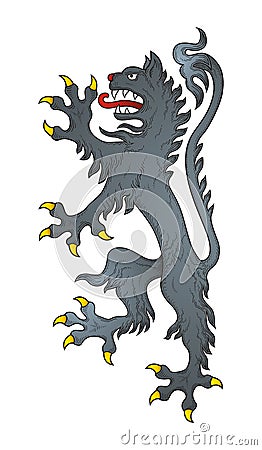 Heraldic Wolf Stock Images - Image: 12041154