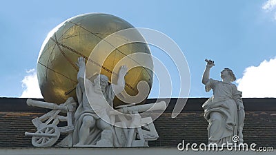 Hercules Carrying the World Statue Stock Video - Video of head, marble ...