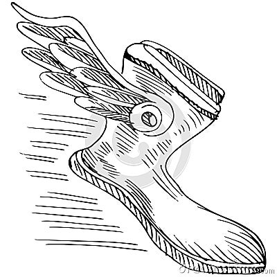 Hermes Winged Shoe Stock Image - Image: 34604581