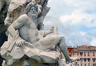 Het Beeldhouwwerk Van Zeus, Door Bernini Royalty-vrije Stock Foto ...