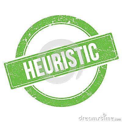 HEURISTIC Text On Green Grungy Round Stamp Stock Photography ...