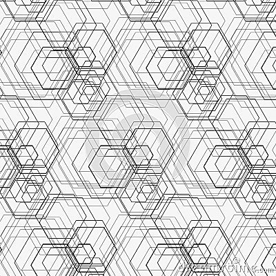 Hexagon Pattern Cartoon Vector | CartoonDealer.com #38156359