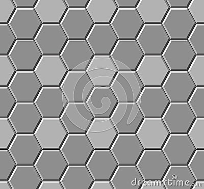 Hexagonal Paving Slabs. Seamless Pattern Royalty-Free Cartoon ...