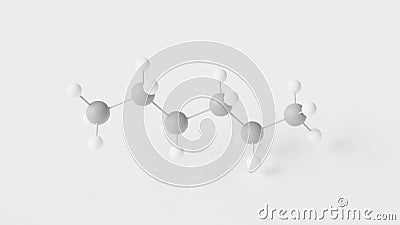 Hexane Molecule 3d, Molecular Structure, Ball And Stick Model ...