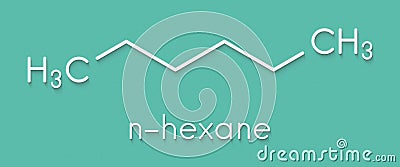 Hexane N-hexane Alkane Molecule. Skeletal Formula. Royalty-Free Stock ...