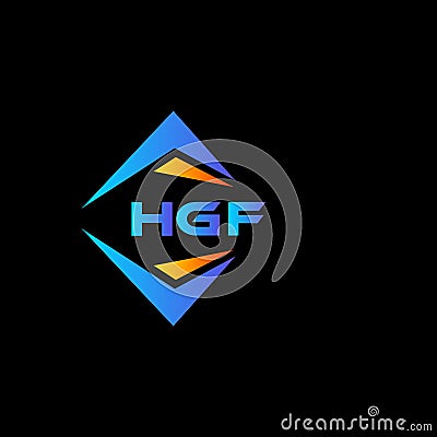 HGF Abstract Technology Logo Design On Black Background. HGF Creative ...