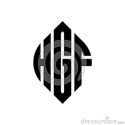 HGF Minimalist And Classic Logo Vector Illustration | CartoonDealer.com ...