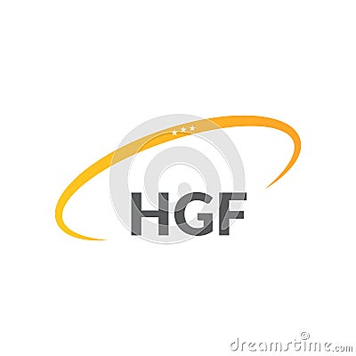HGF Letter Logo Design On White Background. Creative Modern HGF Letter ...