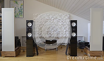 Hi Fi Setup With Traditional Push Pull Driver Speakers And Full-range ...