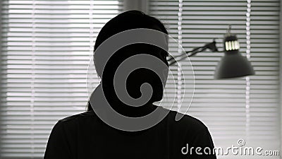 Hidden Identity, Unknown Person, Silhouette, Interview. Dark Female ...