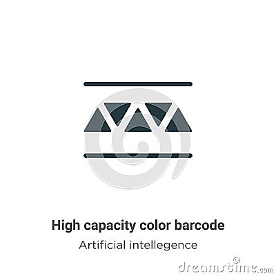 High Capacity Color Barcode Vector Icon On White Background. Flat ...