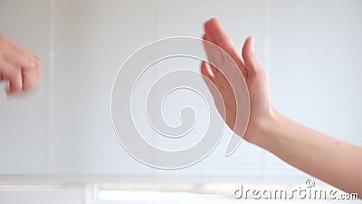 High Five, Hand Slap. 4k, Slow-motion Stock Video - Video of hand ...