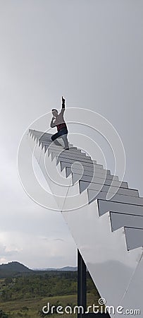 High Ladder Sky Wonderland Hill Editorial Image | CartoonDealer.com ...