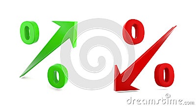 High And Low Percent Rate Stock Illustration - Image: 62895099