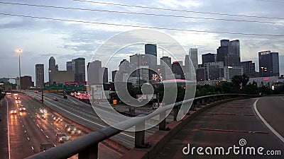 High Overpass Houston Texas Transportaion Infrastructure Stock Footage ...