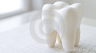 High Quality Tooth Model In Side Top Angle Over White Background ...