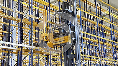 High rack stacker stock video. Video of rack, shelving - 257838569