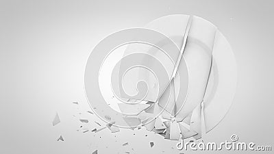 High Res Falling Shattered Ceramic Plate Dish Royalty-Free Stock Image ...