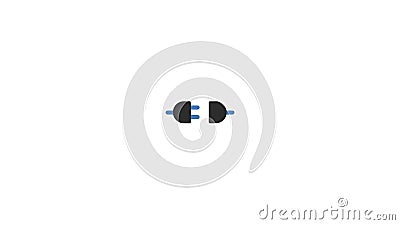 Socket Plug Inn Icon Animation for Video Motion Graphics Stock Footage ...