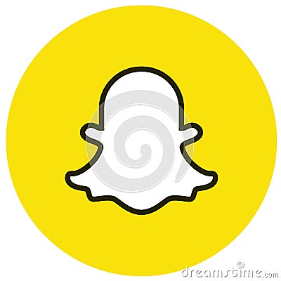 Colored Snapchat Logo Icon Vector Illustration | CartoonDealer.com ...