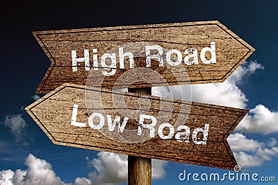 High Road And Low Road Stock Photo - Image: 47231817