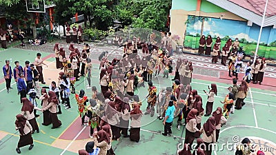 High School Students Taking a Group Photo after they Performed at an ...