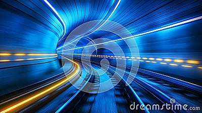 High Speed Hyperdrive Or Warp Travel Through Space In A Brightly Lit ...