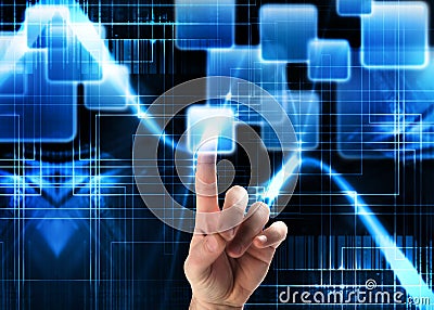 High-tech Background - Touch Screen Royalty Free Stock Photo - Image ...
