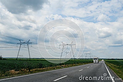 High -voltage Line Of Ukrainian Power Grids Before The War In Ukraine ...