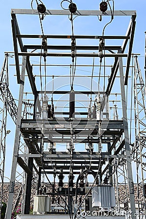 High-voltage Substation With Switches And Disconnectors Stock ...