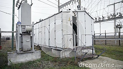 Electricity Transformer. High Voltage Transformer Electrical Booth ...