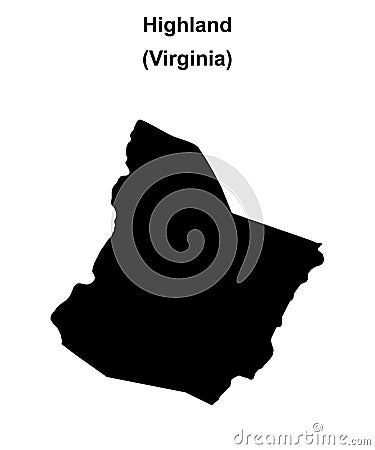 Highland Outline Map Vector Illustration | CartoonDealer.com #361871902