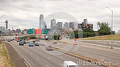 Highway in Dallas, Texas stock video. Video of cityscape - 72768785