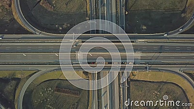 Freeway Cloverleaf Interchange Stock Footage - Video of speed, high ...