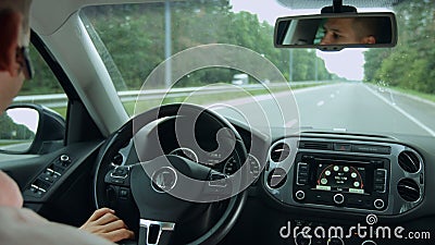 Highway View from Inside of Car during Road Trip Stock Footage - Video ...