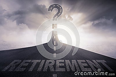 Highway With Word Of Retirement And Question Mark Royalty-Free Stock ...