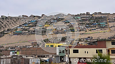 Hillside Slums On The Outskirts Of Lima, Peru Editorial Photo ...
