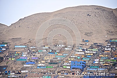 Hillside Slums On The Outskirts Of Lima, Peru Editorial Photo ...