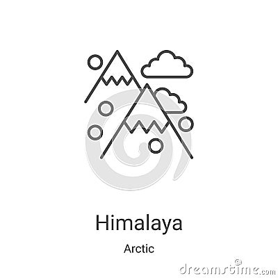 Himalaya Icon Vector From Arctic Collection. Thin Line Himalaya Outline ...