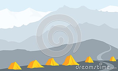 Himalayan Base Camp Vector Illustration Stock Images - Image: 34893274