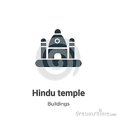 Hindu Temple Vector Icon On White Background. Flat Vector Hindu Temple ...