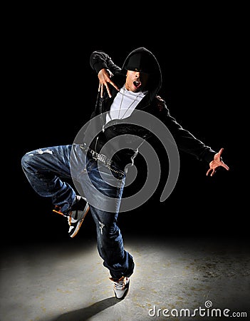 Hip Hop Dancer With Hood Royalty Free Stock Photos - Image: 10344358