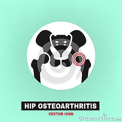 Hip Osteoarthritis Icon Vector Illustration | CartoonDealer.com #145601756